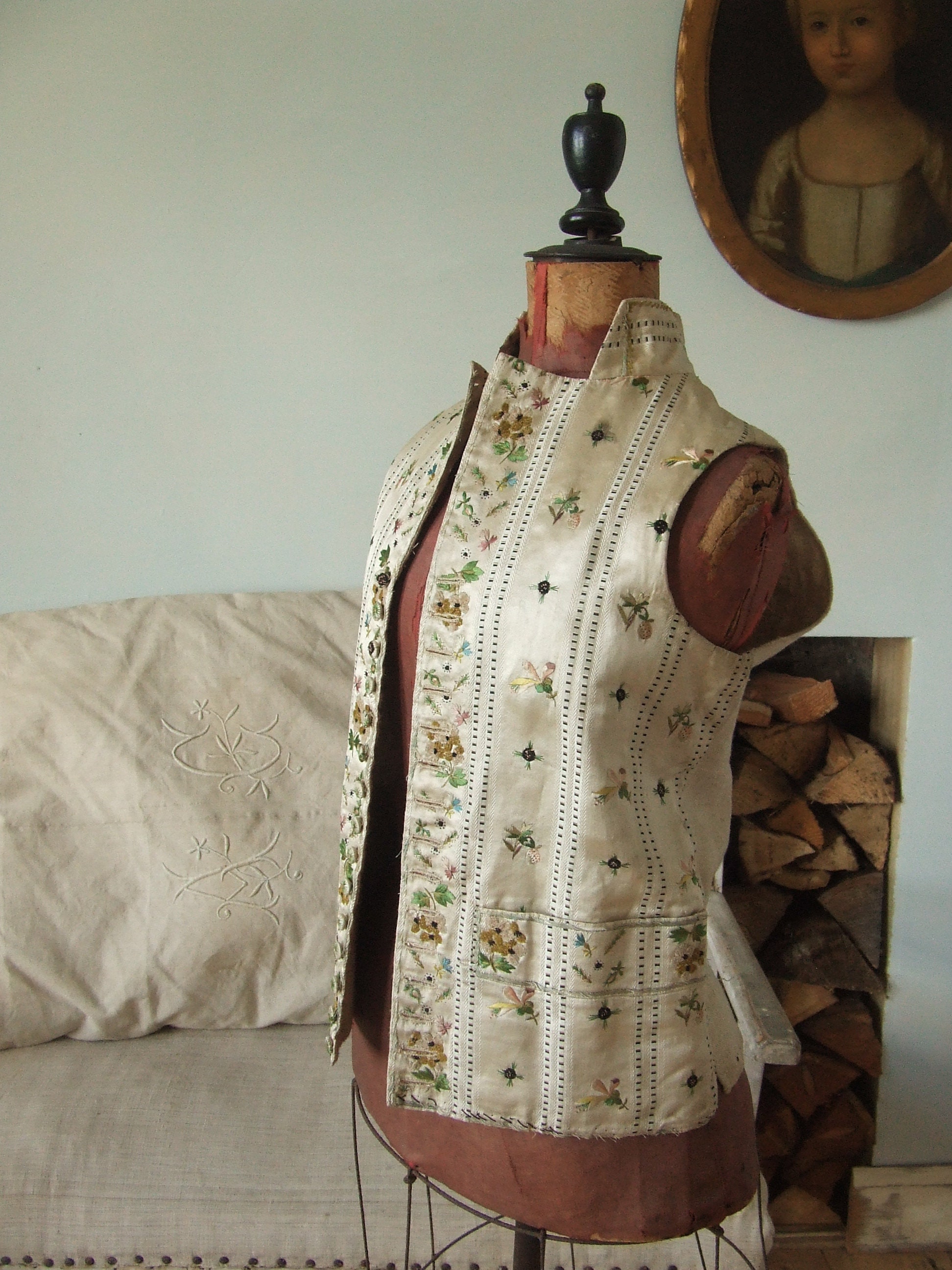 Antique Late Baroque, Rococo, Original 18th Century Silk Gents ...