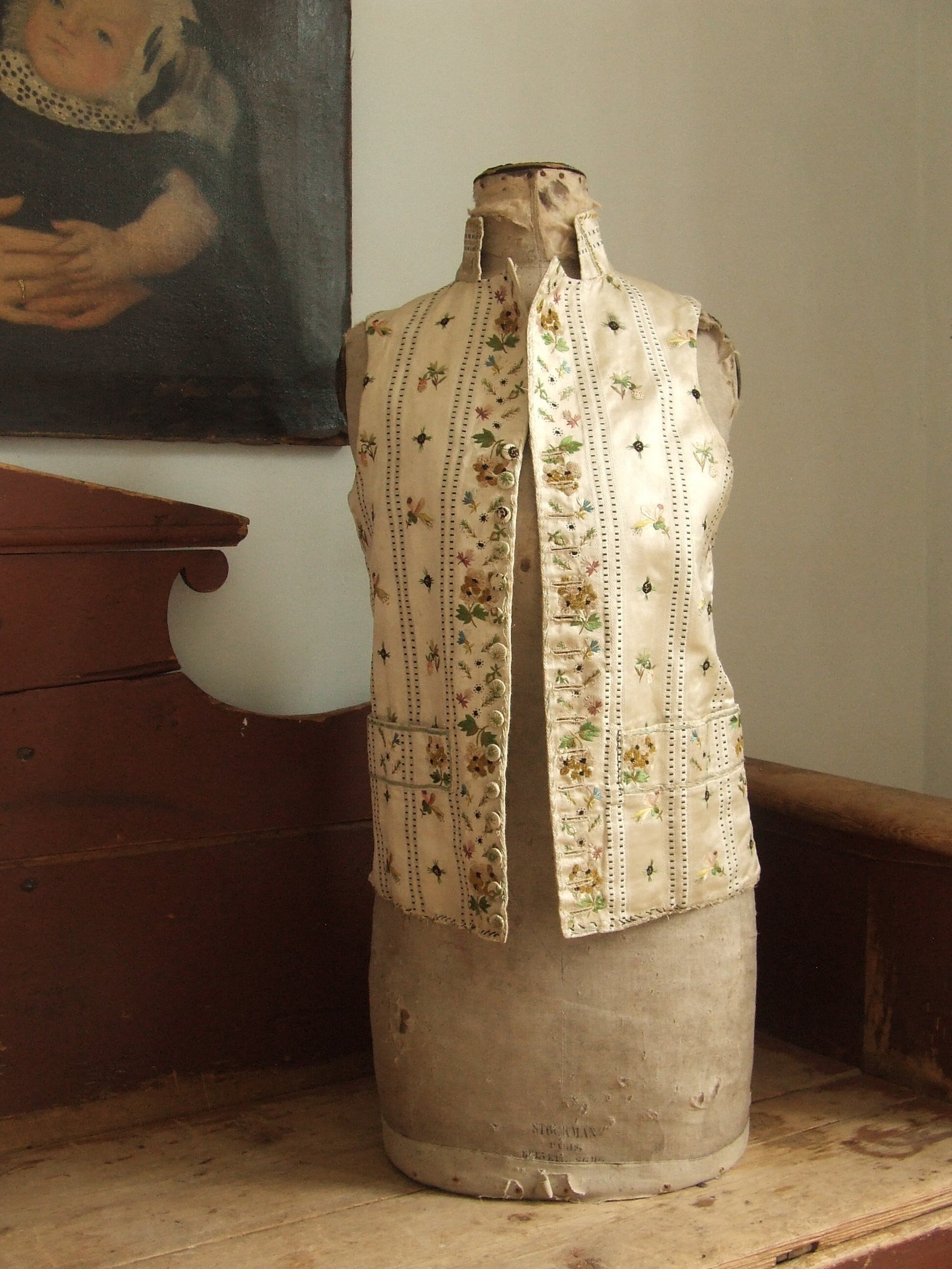 Antique Late Baroque, Rococo, Original 18th Century Silk Gents ...