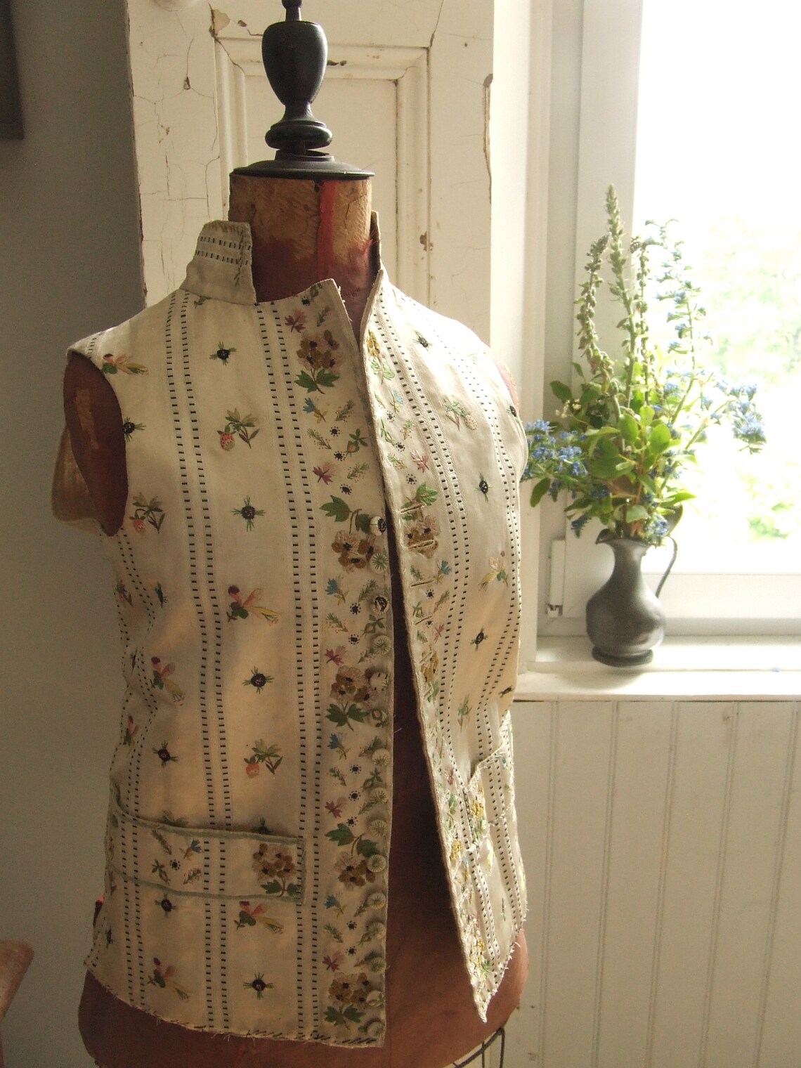 Antique Late Baroque, Rococo, Original 18th Century Silk Gents ...