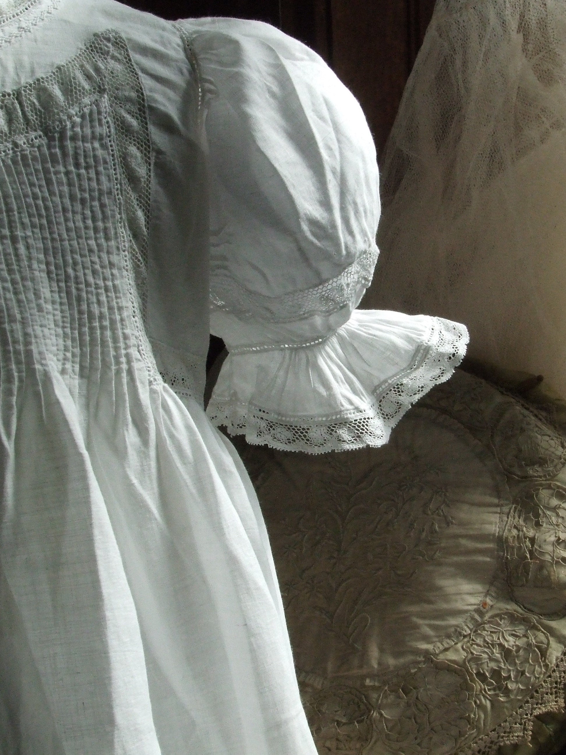 Victorian Young Girl's Dress, Batiste, Lace and Lots of Hand Done ...