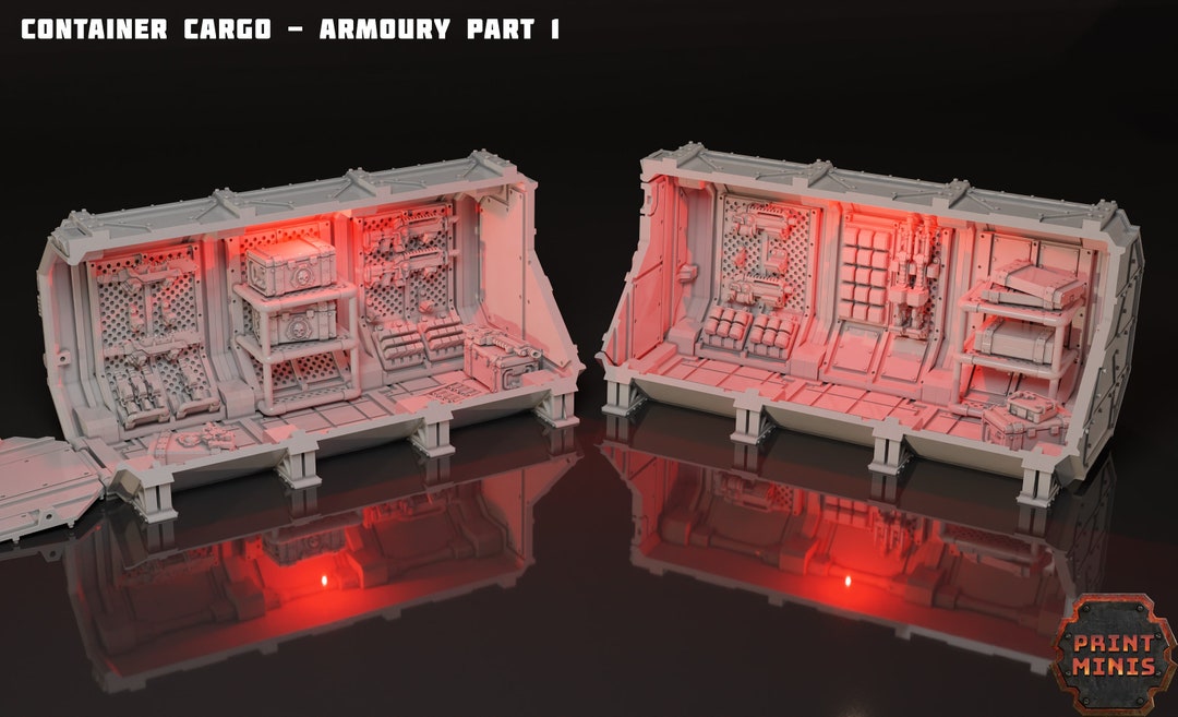 Shipping Container armoury Printminis - Etsy