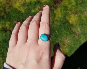Blue Howlite Ring - Etsy