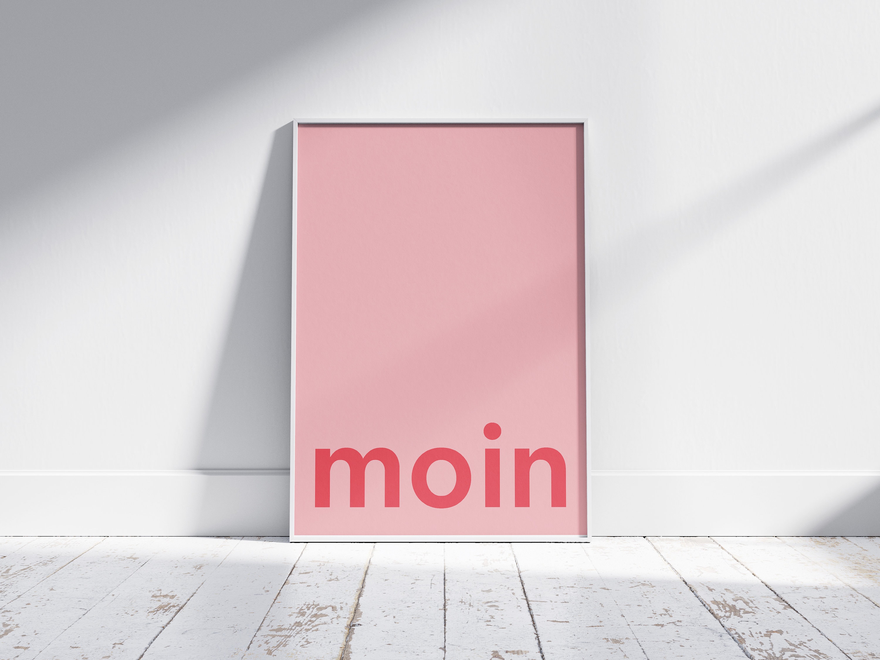 Moin Red Poster Sayings Words Picture Print Mural | Etsy