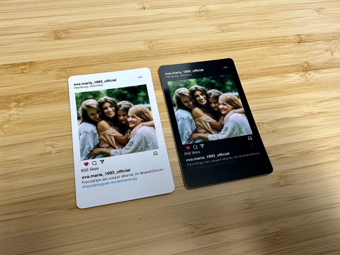 Plastic Card With Photo From Instagram Posting, Social Media Post ...