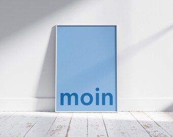 Moin Red Poster Sayings Words Picture Print Mural | Etsy