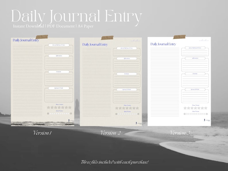Digital Journaling - Daily Entry Template - Etsy