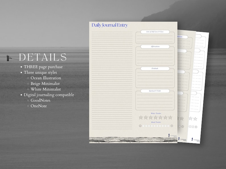 Digital Journaling - Daily Entry Template - Etsy