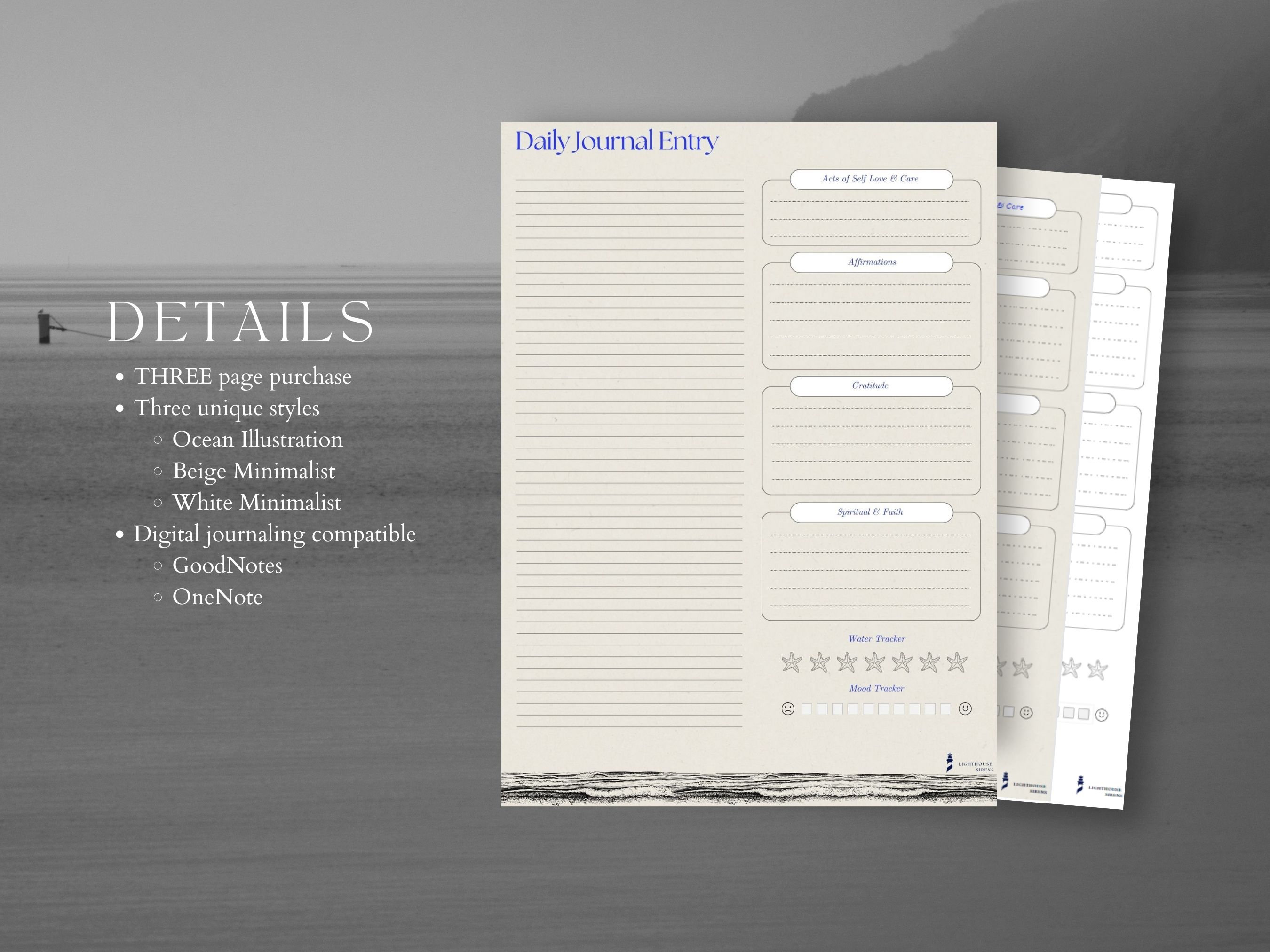 Digital Journaling - Daily Entry Template - Etsy