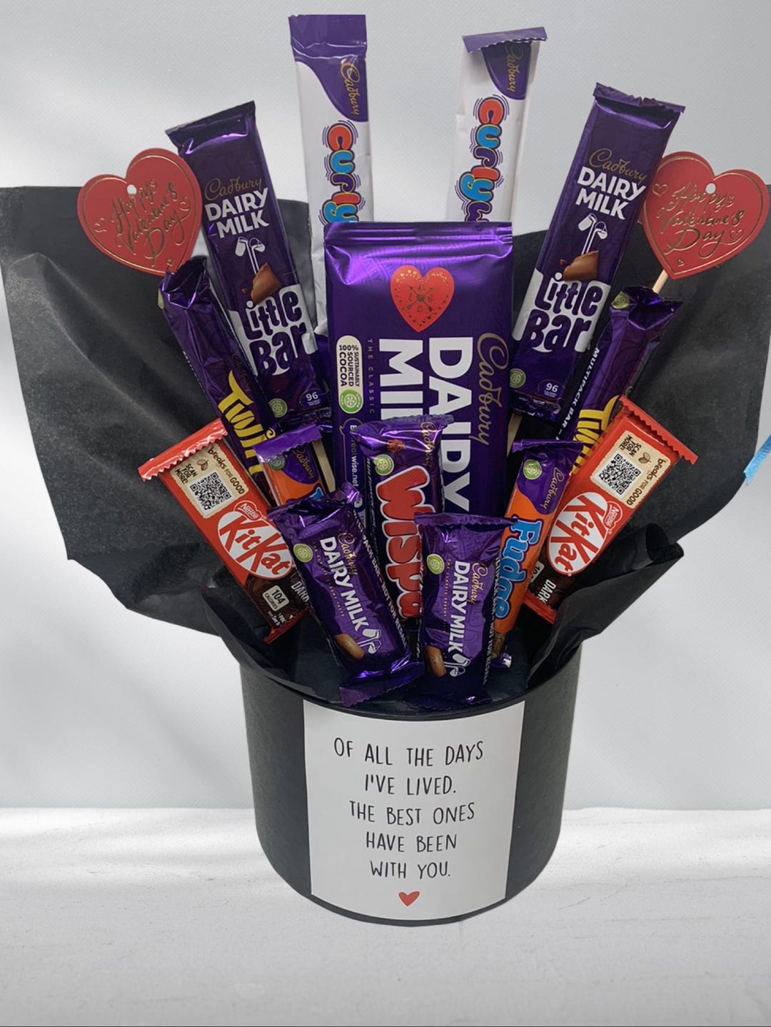 Chocolate Hat Box Bouquet - Etsy