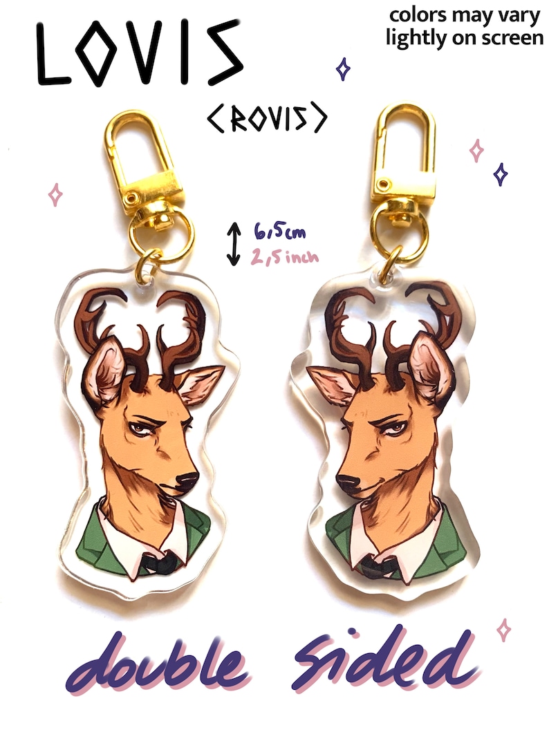 Beastars Acrylic Charm Keychain Double Sided Epoxy Llavero - Etsy