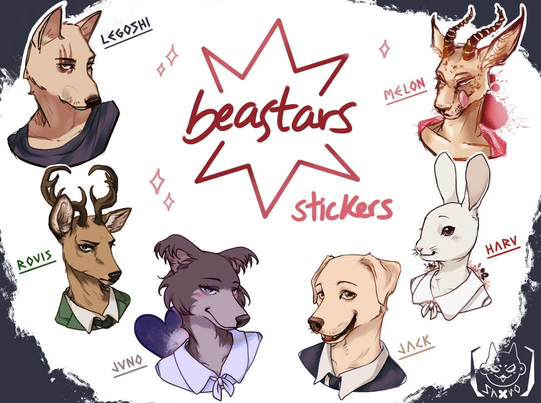 Beastars Vynil Stickers Beastars Vinyl Stickers Legoshi Gohin Melon ...