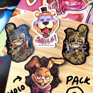 FNAF Stickers Five Nights at Freddy's Security Breach Glamrock Freddy ...