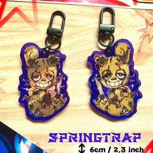 FNAF KEYCHAINS Five Nights at Freddy's Security Breach Glamrock Freddy ...