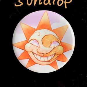FNAF Sundrop and Moondrop Button Badges 58mm - Five Nights at Freddy's ...