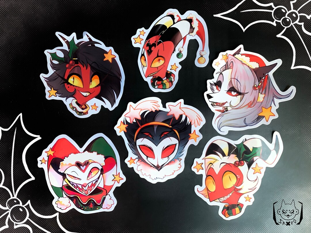 CHRISTMAS Helluva Boss Vinyl Stickers Helluva Boss Vinyl Stickers ...