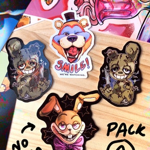 FNAF Stickers Five Nights at Freddy's Security Breach Glamrock Freddy ...