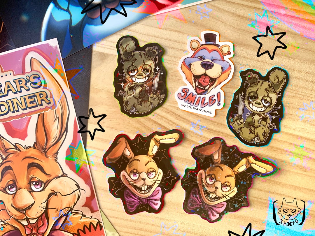FNAF Stickers Five Nights at Freddy's Security Breach Glamrock Freddy ...