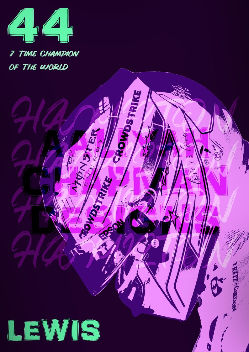 Lewis Hamilton Poster Digital Download - Etsy