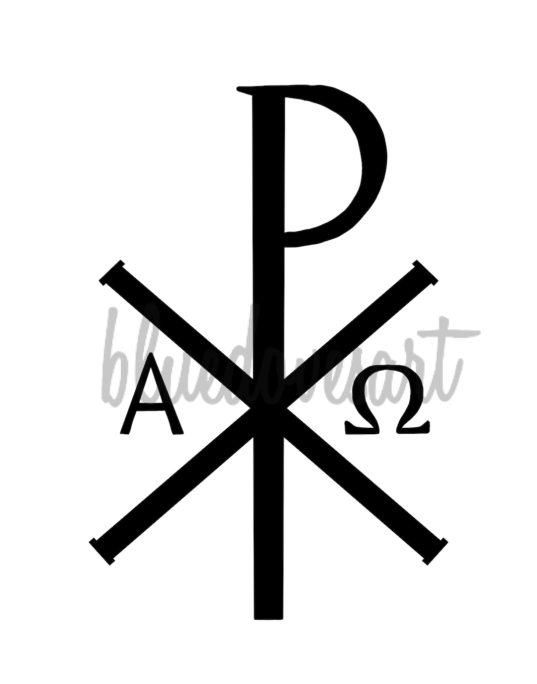 Chi Rho SVG Cut File Digital Download Catholic Christian Symbol Christ ...