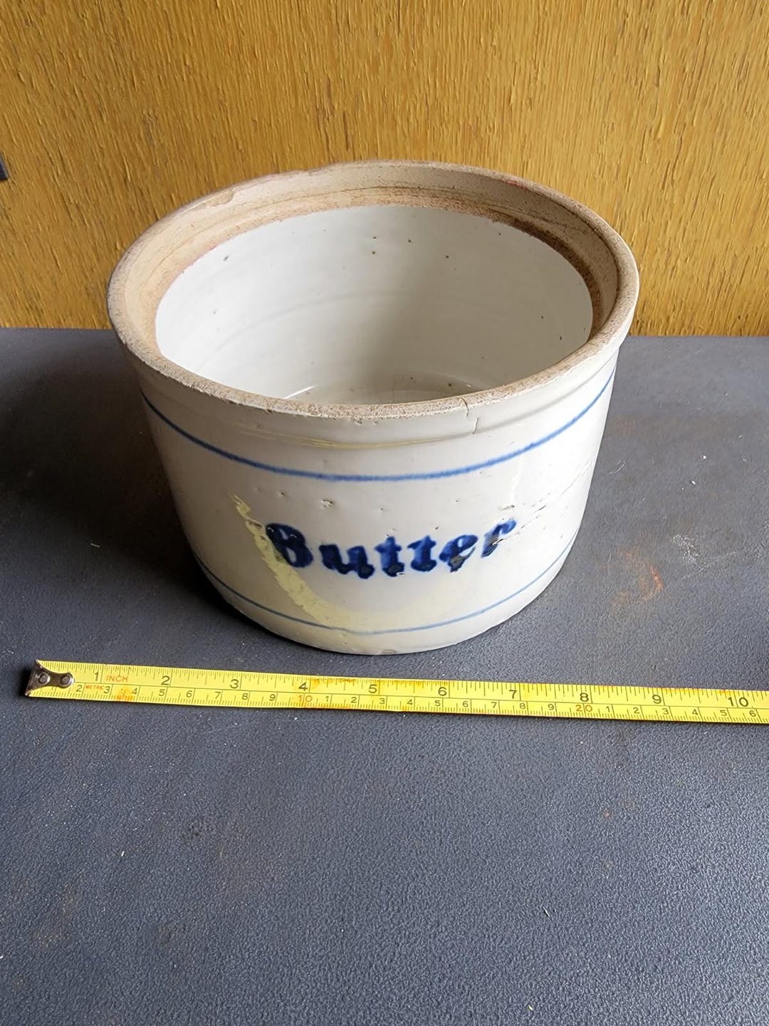 BUTTER Crock - Blue Lettering - No Bale No Lid - Etsy