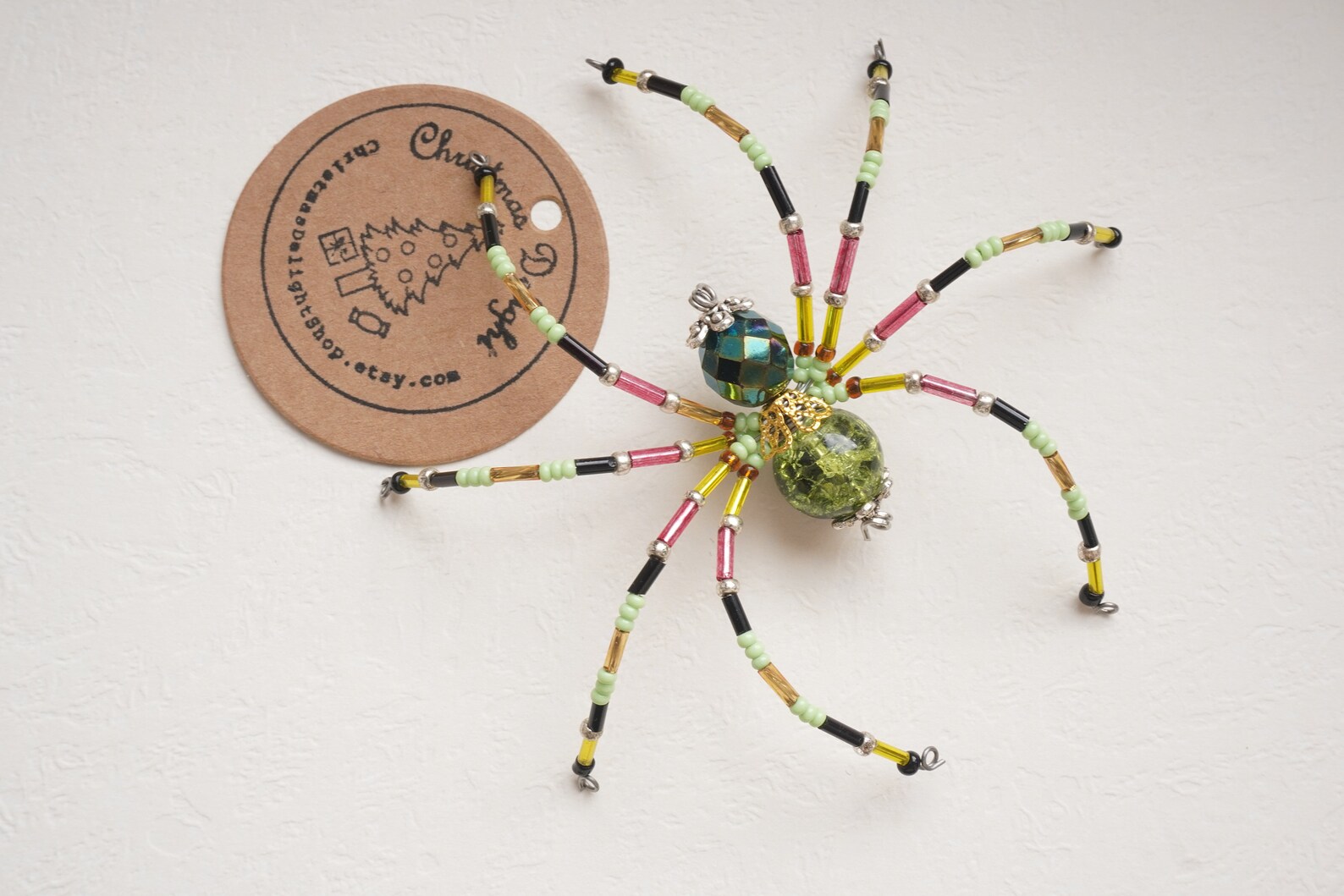 Christmas Spider Christmas Tree Spider Hand Beaded Spider Christmas ...