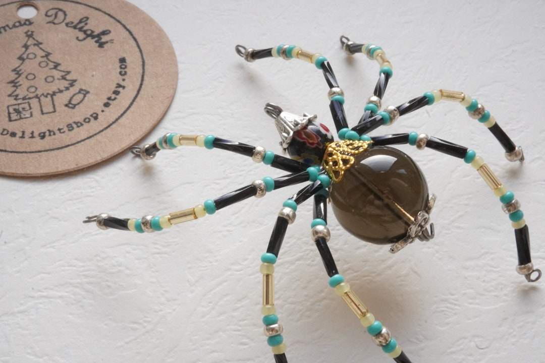 Christmas Spider Christmas Tree Spider Hand Beaded Spider - Etsy