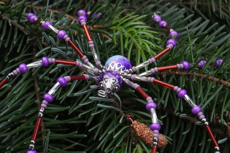 Christmas Spider Christmas Tree Spider Hand Beaded Spider - Etsy