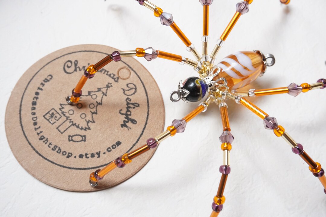Christmas Spider Christmas Tree Spider Hand Beaded Spider Christmas ...