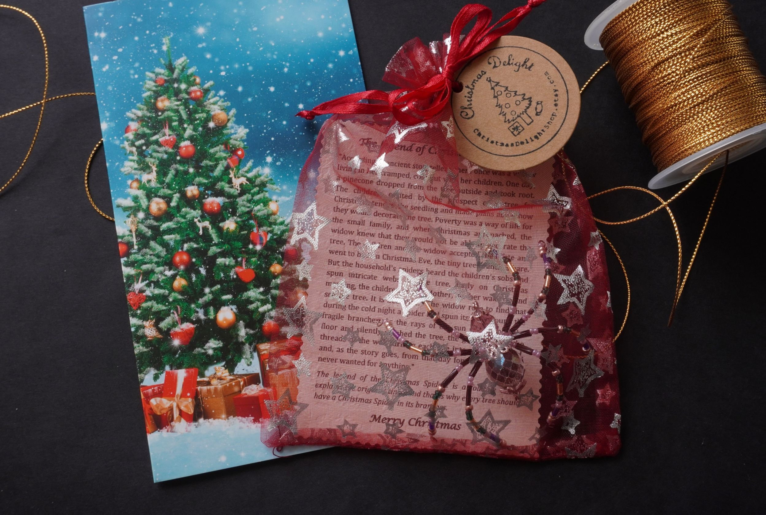 Christmas Spider Christmas Tree Spider Hand Beaded Spider Christmas ...