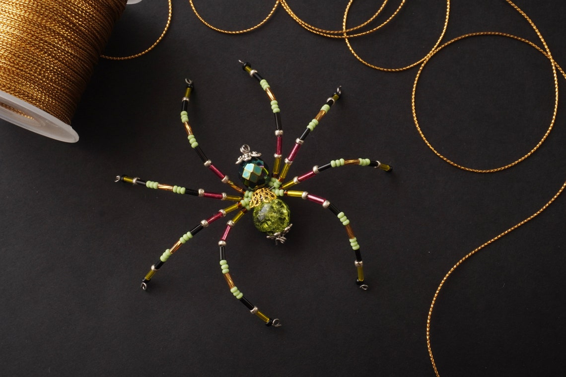 Christmas Spider Christmas Tree Spider Hand Beaded Spider Christmas ...