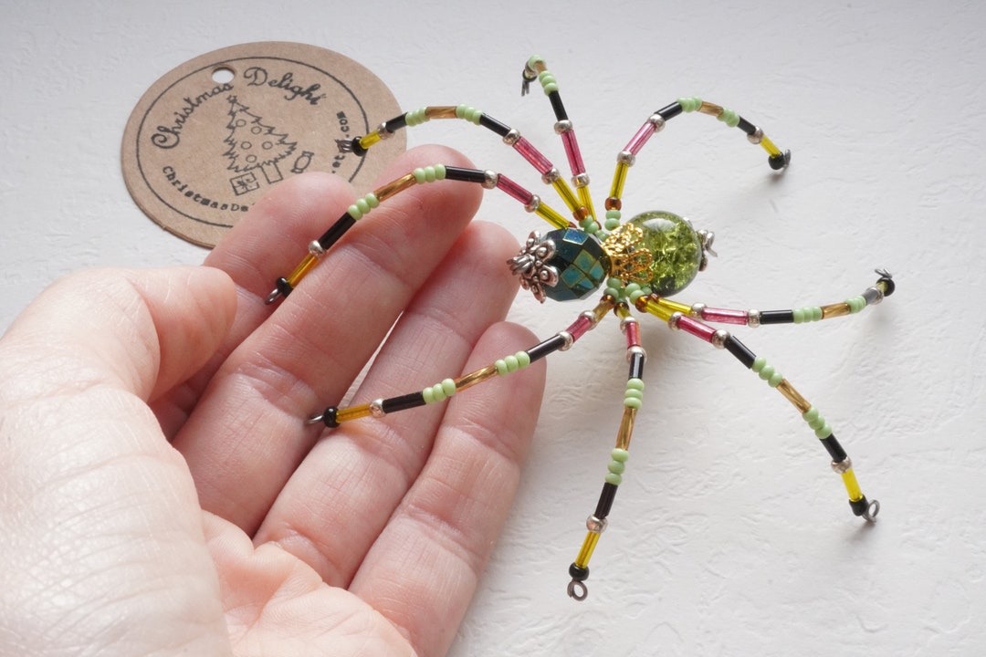 Christmas Spider Christmas Tree Spider Hand Beaded Spider Christmas ...