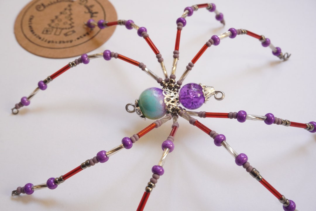 Christmas Spider Christmas Tree Spider Hand Beaded Spider - Etsy