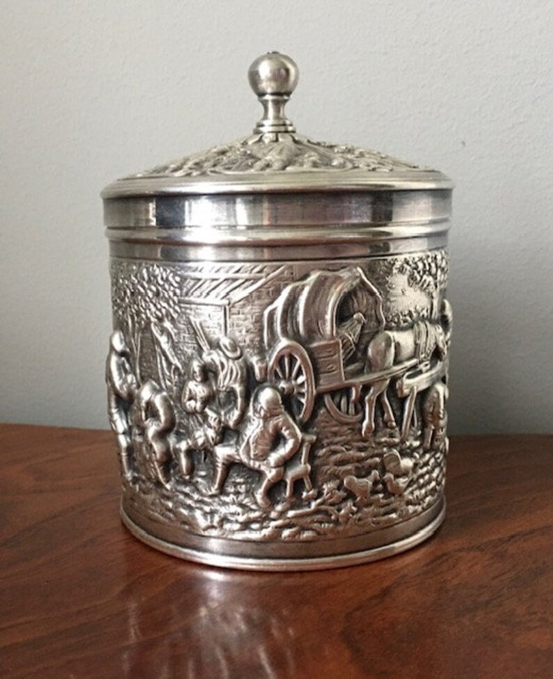 Silver Plated Tea Box With Lid, Holland 1960, Antique Tea Box, Tea ...