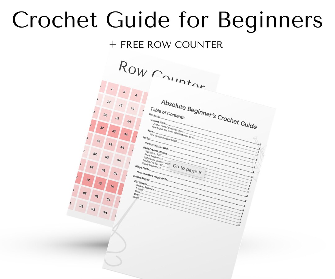 Crochet Guide for Beginners Guide to Crochet Learn How to - Etsy