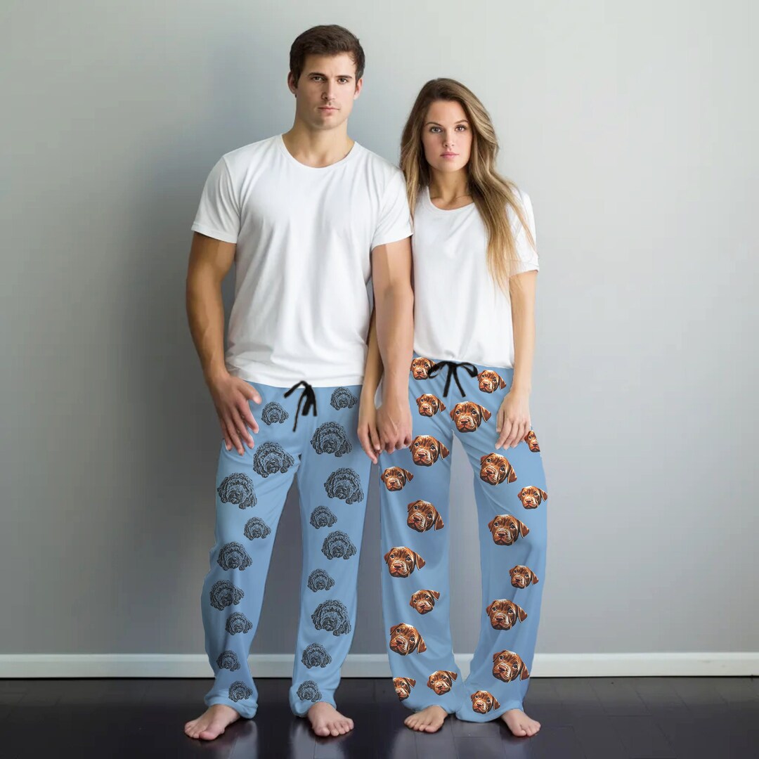 Custom Dog Pajamas From Photo, Personalized Pajamas Pants, Pet Face ...