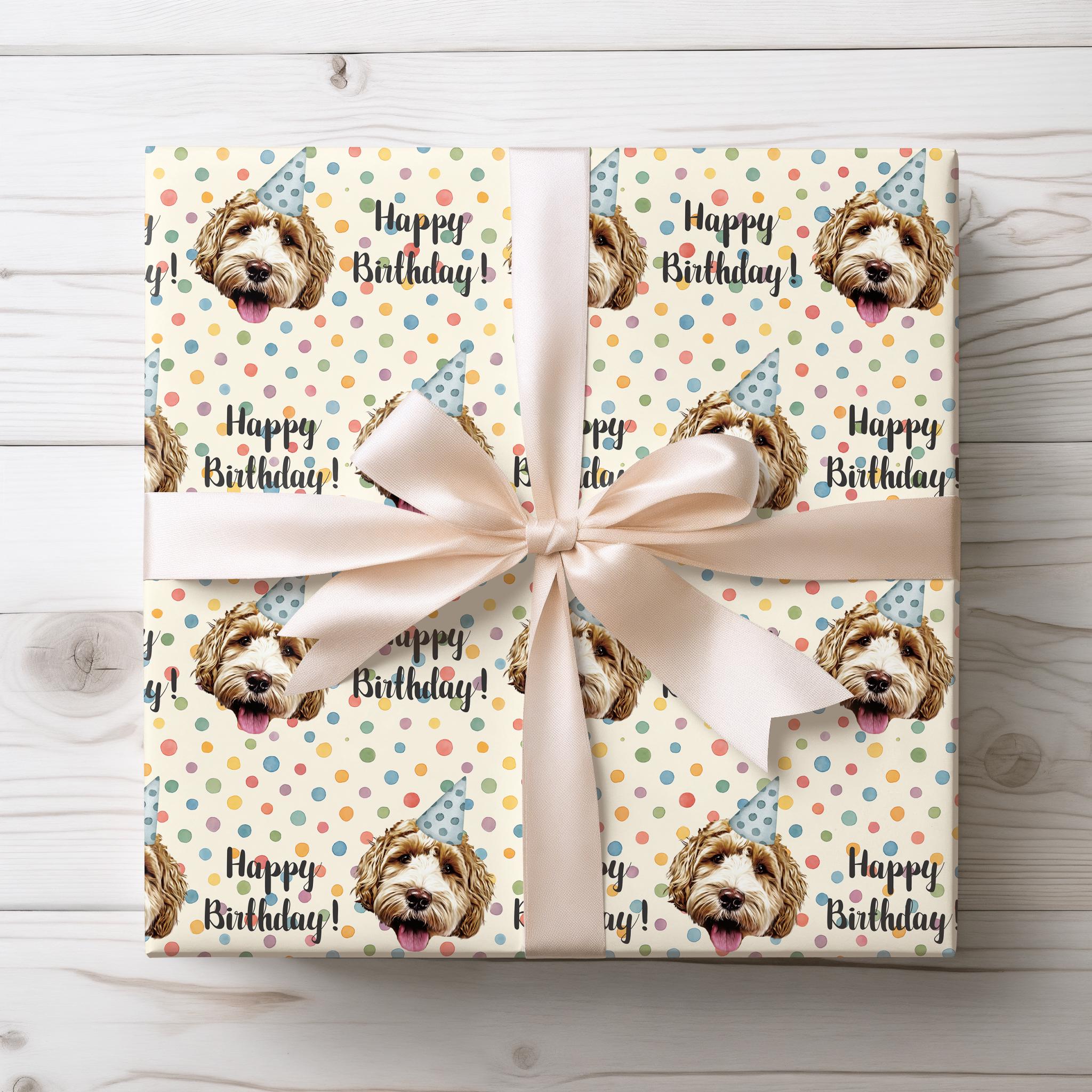 Custom Dog Birthday Wrapping Paper From Photo, Custom Cat Gift Wrap ...