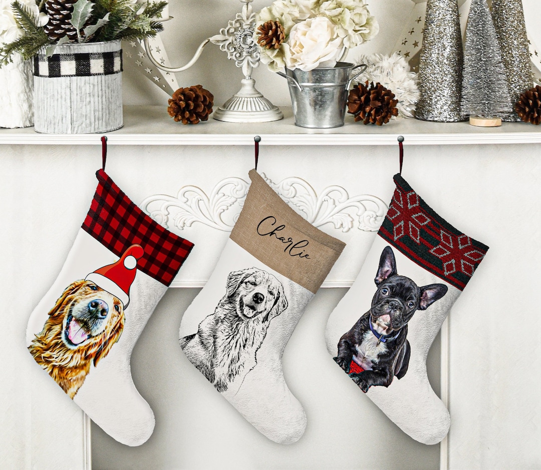 Dog Christmas Stocking From Photo, Personalized Dog Stocking, Dog ...