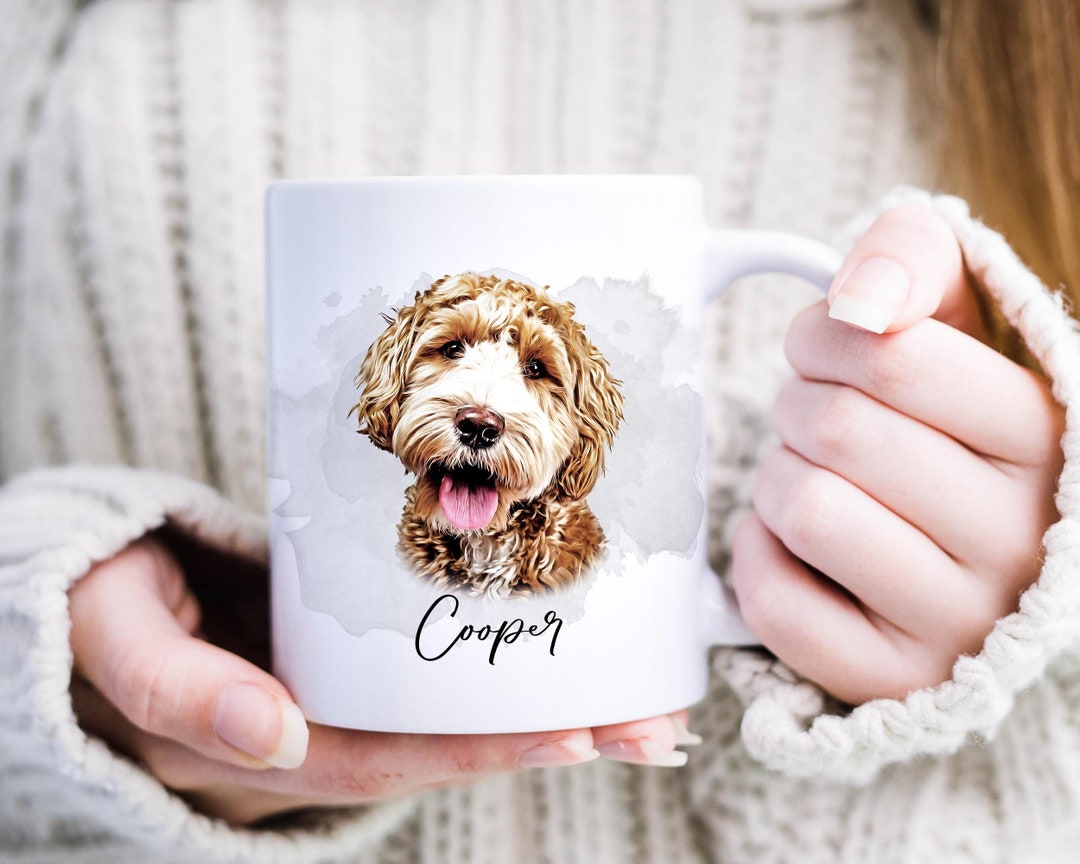 Custom Watercolor Pet Mug From Photo, Personalized Dog Mug, Dog Coffee ...