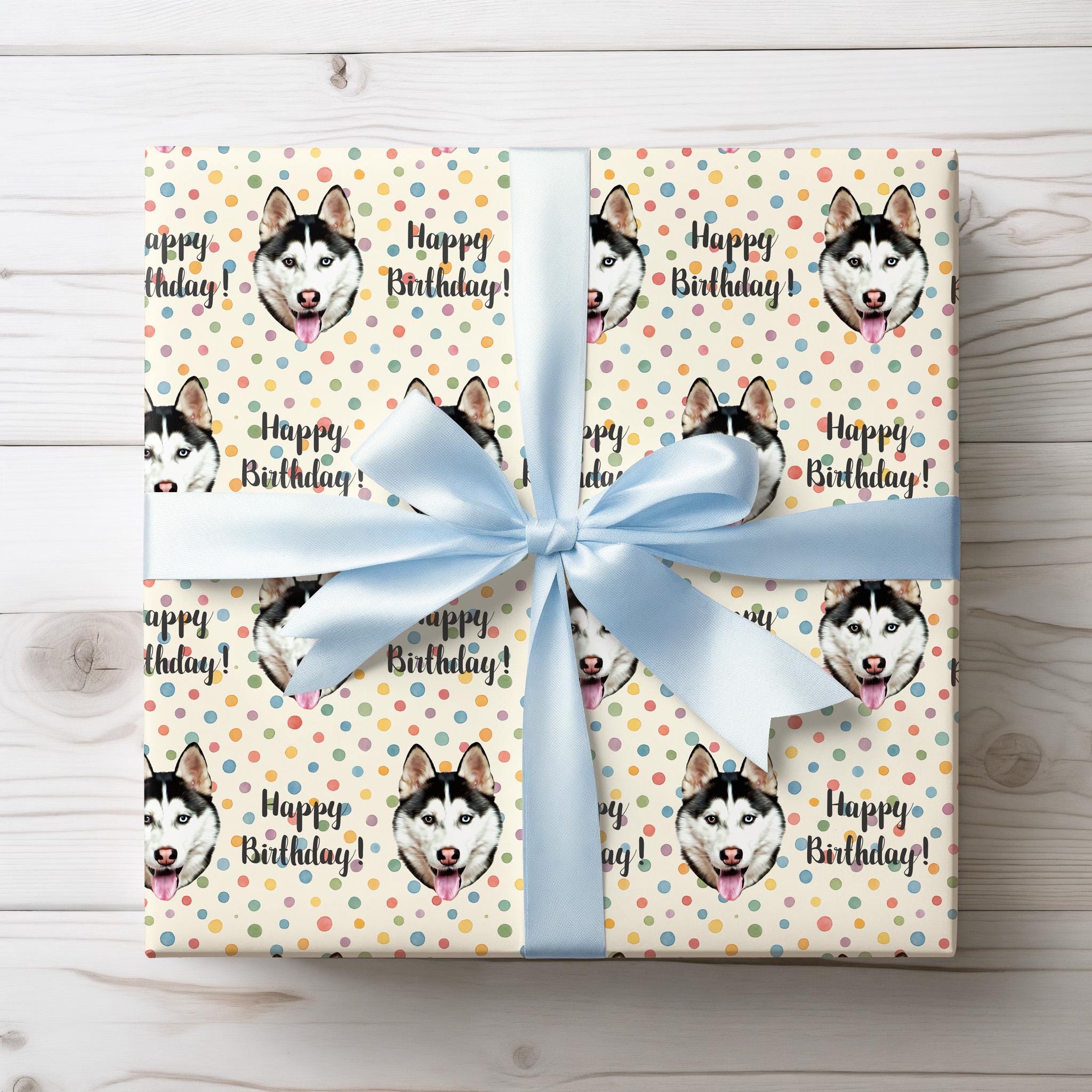 Custom Dog Birthday Wrapping Paper From Photo, Custom Cat Gift Wrap ...