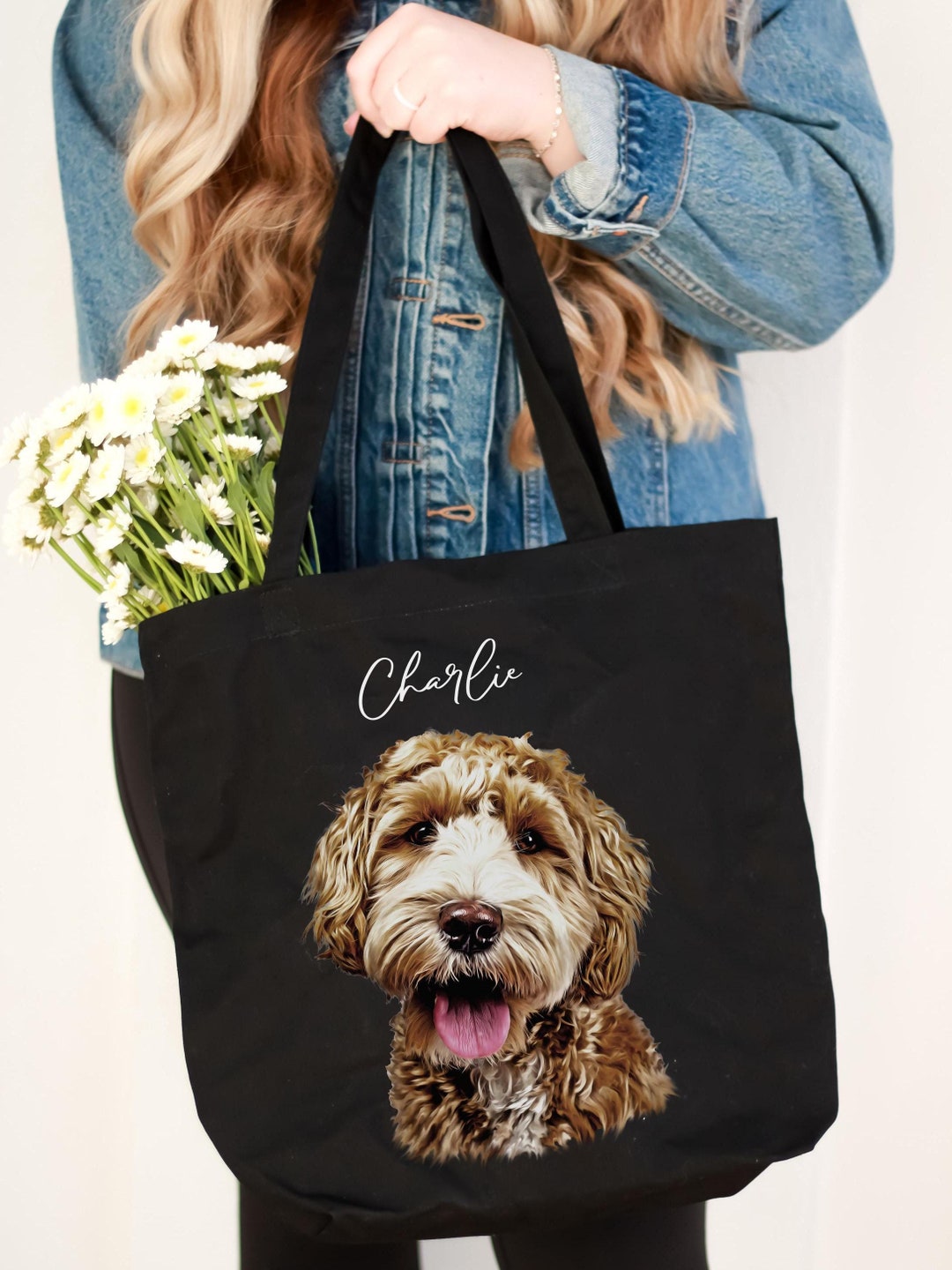 Custom Pet Tote Bag From Photo, Personalized Shopping Bag, Custom Pet ...