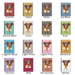 Custom Dog Journal, Personalised Dog Notebook, Pet Portrait Spiral ...
