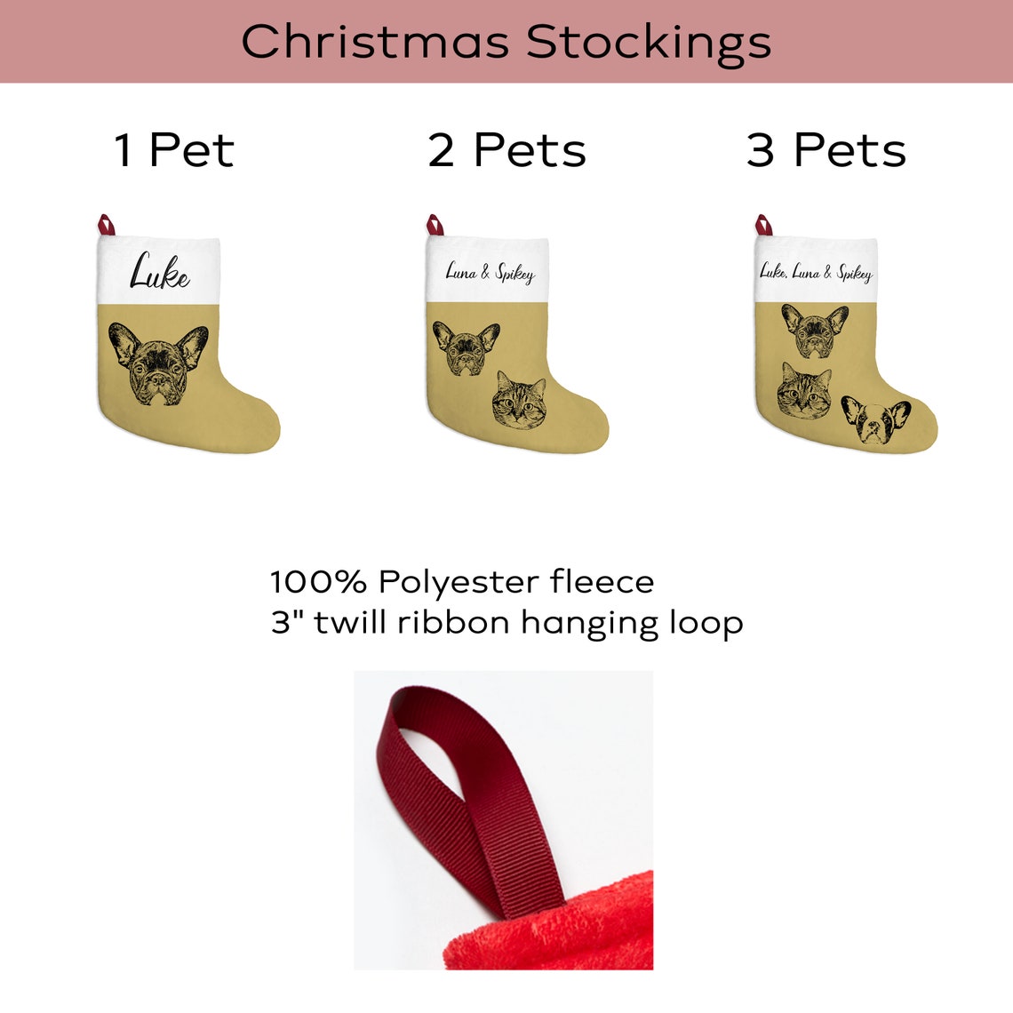 Dog Christmas Stocking From Photo Personalized Dog Stocking - Etsy