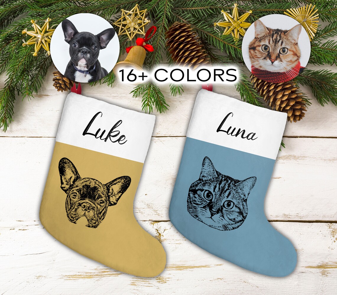 Dog Christmas Stocking From Photo Personalized Dog Stocking - Etsy