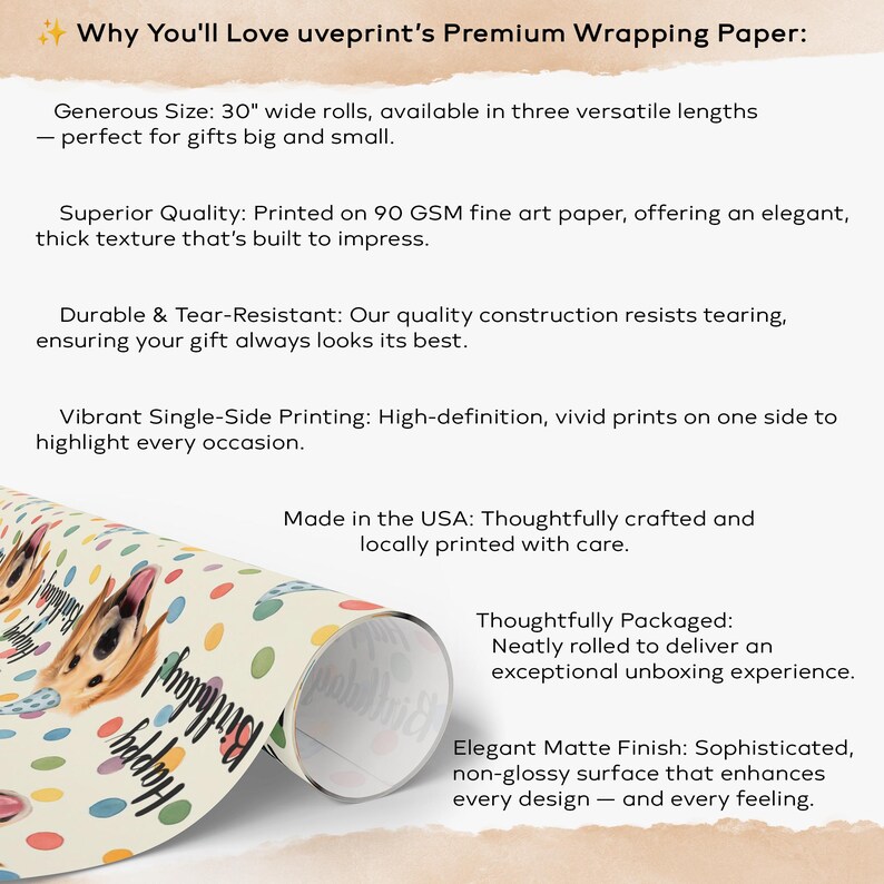 Custom Dog Birthday Wrapping Paper From Photo, Custom Cat Gift Wrap ...