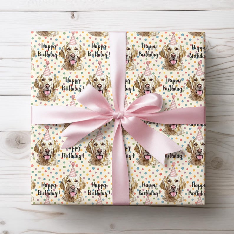Custom Dog Birthday Wrapping Paper From Photo, Custom Cat Gift Wrap ...
