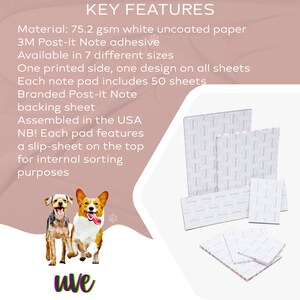 Personalized Pet Post-it® Notepad Stationery, 50 Sheets, Custom Dog ...