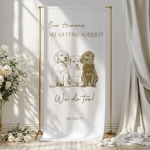 Custom Dog Welcome Sign, Personalized Fabric Wedding Sign, Custom ...