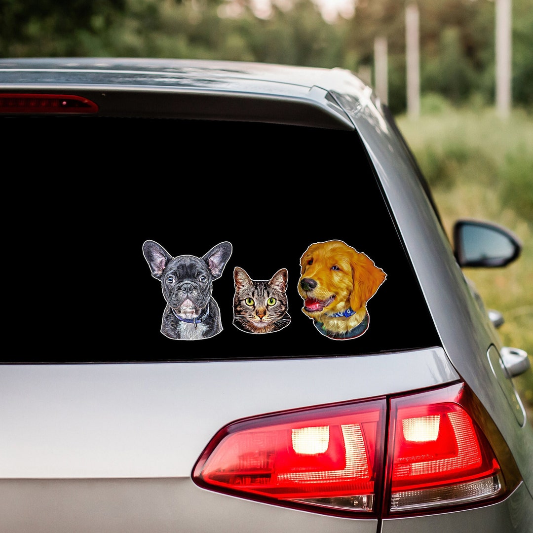 Custom Pet Car Sticker Sheet, Dog Decals for Car, Personalized Pet ...