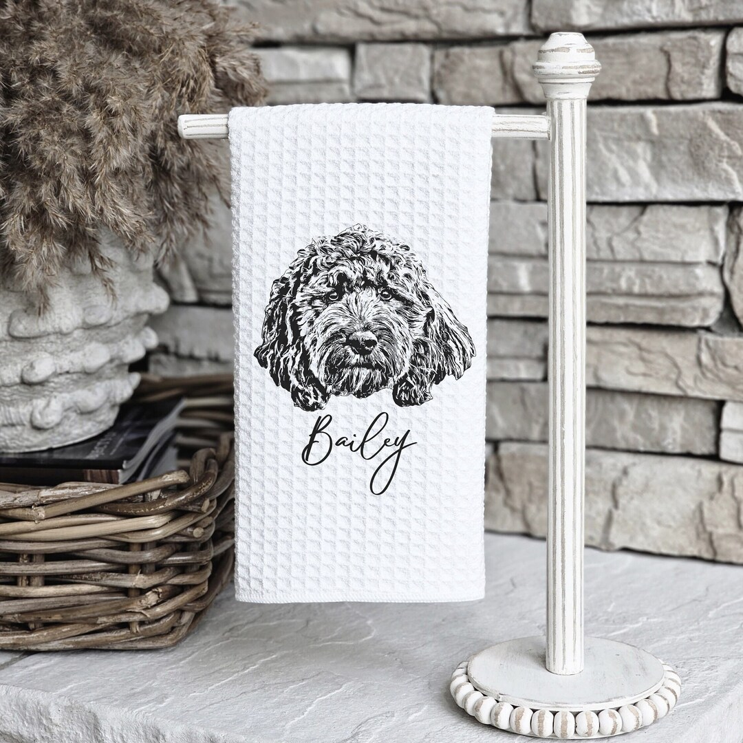 Custom Dog Tea Towel, Personalized Pet Tea Towel, Custom Cat Kitchen ...