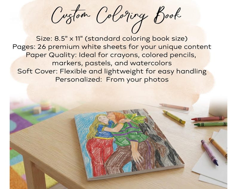Custom Coloring Book From Photos, 26 Custom Coloring Pages ...
